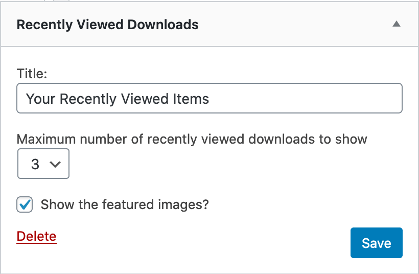 Recently Viewed Items Documentation – Easy Digital Downloads Documentation