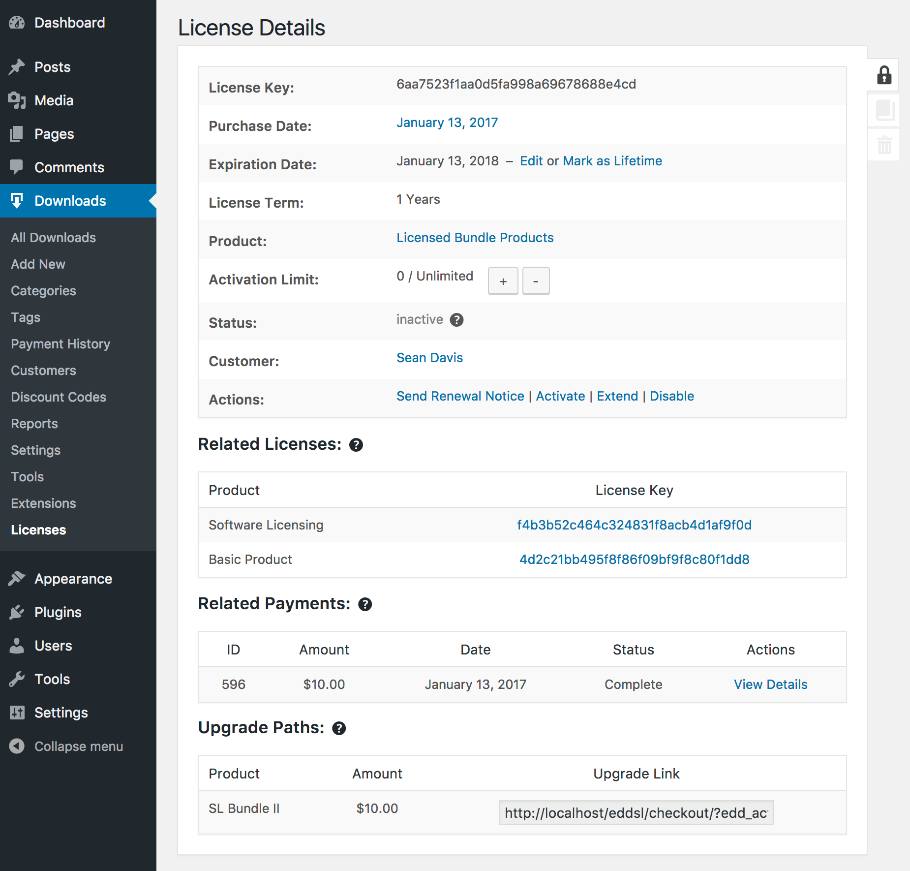 Software Licensing – Easy Digital Downloads
